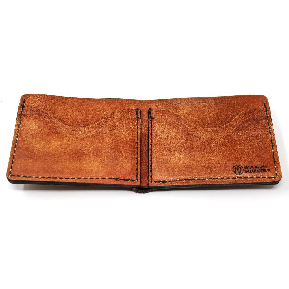 Leather Bill Fold Mens Wallet - Offshore Slam
