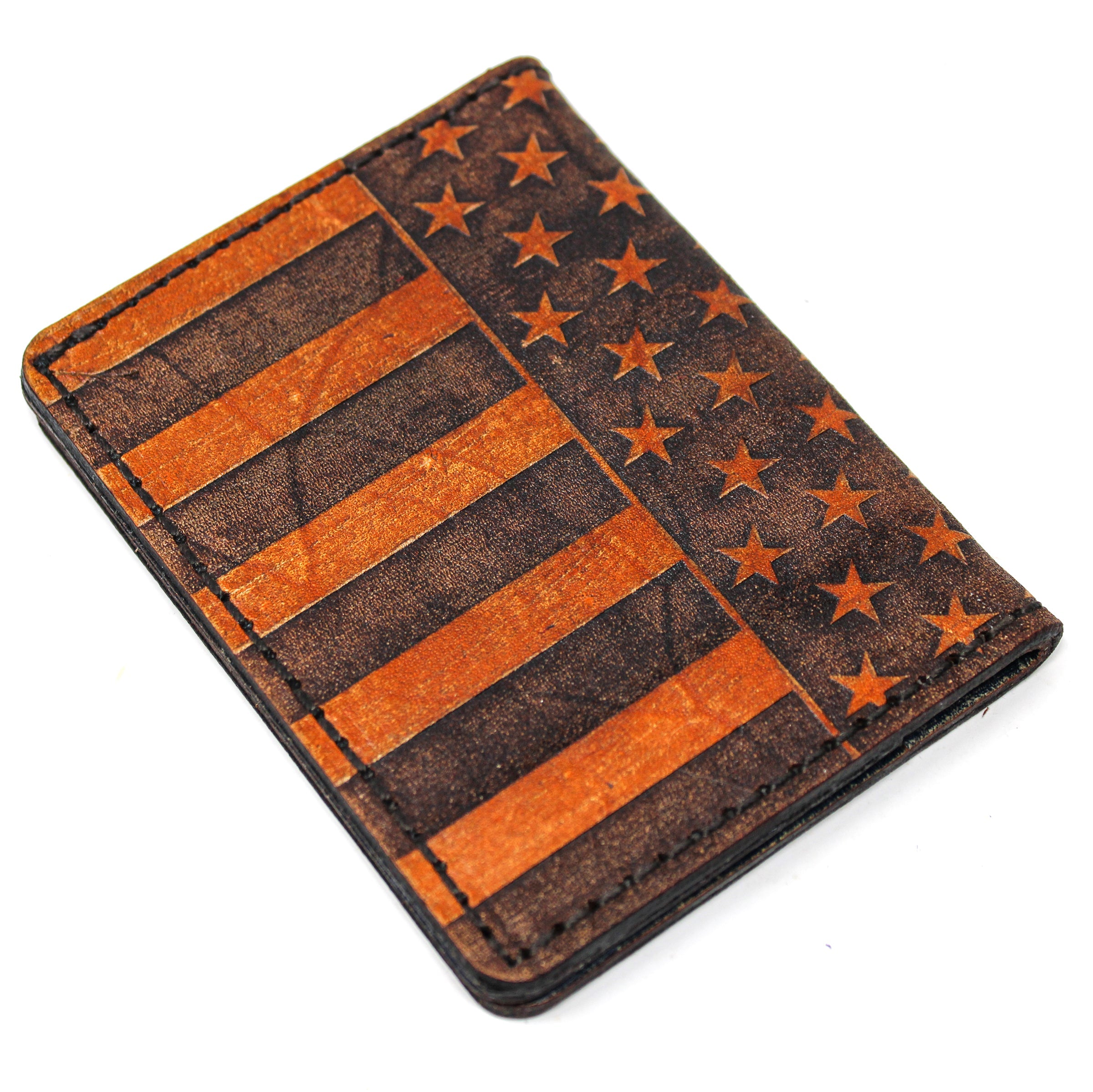 Leather Original Mens Wallet - Stars and Stripes